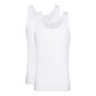 Dim Dim Ecodim Tank Tops f&uuml;r M&auml;nner x2 Wei&szlig; S
