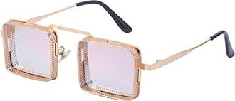 Generic Lunettes de soleil punk en métal pour homme, lunettes de soleil pour les vacances en plein air, lunettes de conduite (couleur : F, taille : moyen) 202