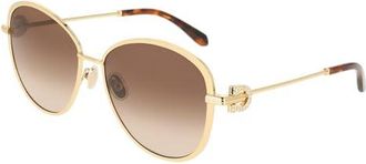 Ferragamo Lunettes de Soleil SF333SR 745 GOLD/BROWN GRADIENT 61/17/140 Femme