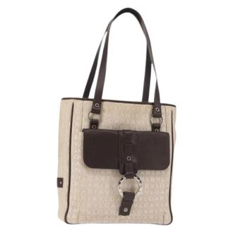 Bulgari Pre-owned Canvas Tote Bag - - Pre-owned - Damen - Beige - ONE SIZE