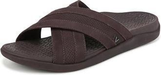 Vionic Mens Mtide Slide Sandal, Chocolate Brown Leather, 42 EU
