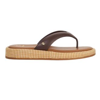 Dune London Lo Laike Sandalen f&uuml;r Damen, Leder, Zehentrenner (Braun)