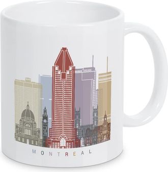 artboxONE Tasse Montreal Skyline von Paul Rommer - Kaffeetasse St&auml;dte