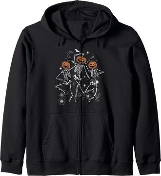 Trendy Apparel Halloween Dancing Skeletons Jack O Lantern Kapuzenjacke