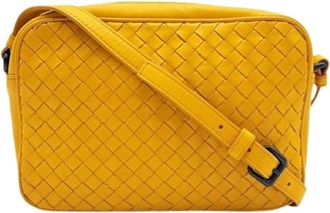 Bottega Veneta Sac bandouli&egrave;re vintage doccasion - Femme - Pre-owned - Jaune - Taille: ONE Size