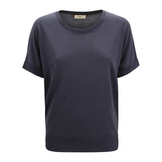 Herno Feinstrick-T-Shirt - - Tops - Damen - Blau - XS