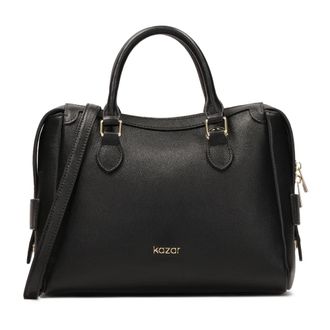 Kazar Elegante Handtasche mit Griffen und Riemen - - Bags - Damen - Schwarzk - ONE SIZE