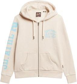 Superdry Veste à capuche Super Athletic Graphic pour femme, avoine crème chinée, 36