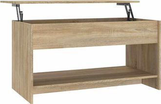 Generic Hochklappbarer Couchtisch, Hochklappbarer Cocktail-Mitteltisch aus Holz mit Verstecktem Staufach, Holzwerkstoff f&uuml;r Wohnzimmer, Wohnung, Kleine Innene