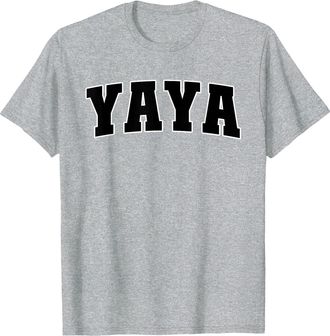 BDAZ Yaya griechische Gro&szlig;mutter schwarz wei&szlig; Design T-Shirt