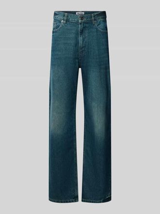 Review Straight Fit Jeans aus reiner Baumwolle im Used-Look