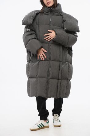 Maison Margiela MM6 Maxi Stepp-Daunenmantel mit abnehmbarer Kapuze Maison Margiela