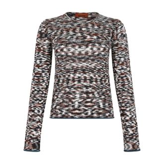 Missoni Flammenmuster Rundhalsausschnitt Pullover - - Knitwear - Damen - Mehrfarbig - S