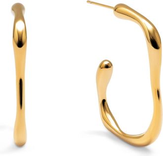 Singularu Ohrringe Vento. Edelstahl mit 18Kt Goldbeschichtung. Schmuck für Damen