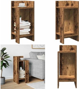 vidaXL vidaXL Table dappoint avec étagère vieux bois 25,5x27x60 cm