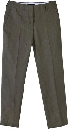 Paul Smith Femme, Pantalons, Vert, Taille: 36 FR Pantalone Pinces Lino