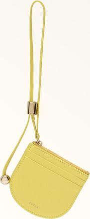 Furla Laura Kartenetui S Mudec Yellow Gelb Strukturiertes Leder Damen