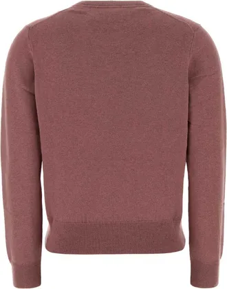 Isabel Marant Womens Antiqued Pink Cotton Blend Lanta Sweater Oldpinklightgrey Exterior: Wool Maglieria