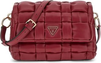 Guess Hobo Bags - Woven Faux Leather Shoulder Bag - Gr. unisize - in Rot - f&uuml;r Damen