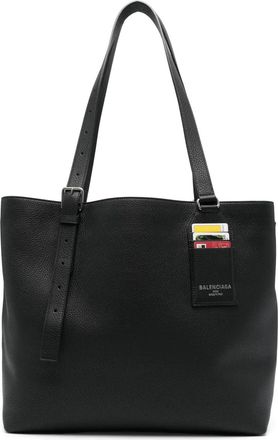 Balenciaga Schultertasche mit Kartendetail - Schwarz