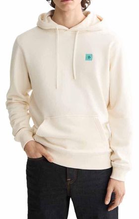 Scotch & Soda Seasonal Core Kapuzenpullover mit regulärer Passform mit Logo, Eggnog 100, S