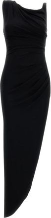 Elisabetta Franchi Femme, Robes, Noir, Taille: 42 FR Robe en jersey cr&ecirc;pe avec bretelle bijou