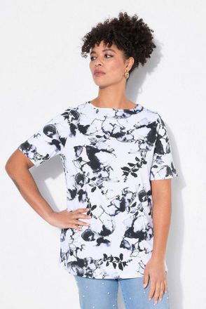 Miamoda T-Shirt T-Shirt A-Linie Blumendruck