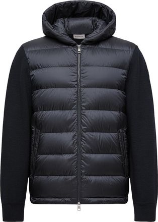 Moncler Cardigan zippé matelassé en laine