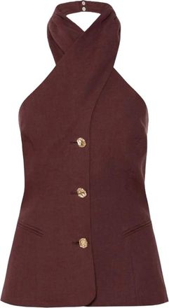 Marella Femme, Tops, Brun, Taille: 38 FR Mllgiorno Sleeveless Top