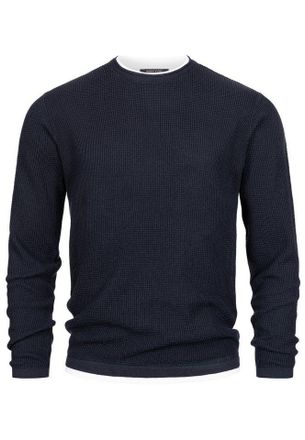 Indicode Strickpullover Herren INVillads Pullover Herrenpullover Strickpullover in moderner Two-in-One-Optik