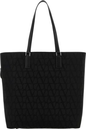 Valentino Garavani Homme, Sacs, Noir, Taille: ONE Size Toile Iconographe Shopping Bag