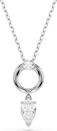 Swarovski Mesmera Anhänger, Tropfenschliff, Weiß, Rhodiniert