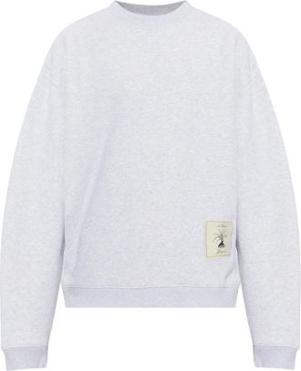 Jacquemus SweaT-shirt en coton Torneo - Homme - Sweatshirts et sweats &agrave; capuche - Gris - Taille: M