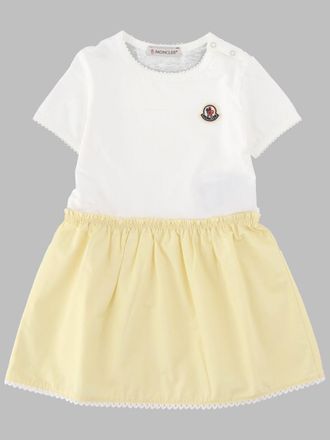 Moncler Short-Sleeved Cotton Dress - Multicolor