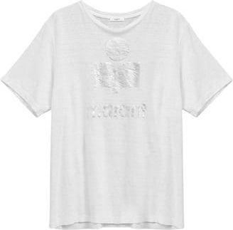 Isabel Marant T-shirt Zewel logo &agrave; manches courtes en lin
