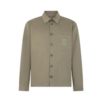 Roberto Cavalli Homme, Vestes, Vert, Taille: S Veste chemise militaire