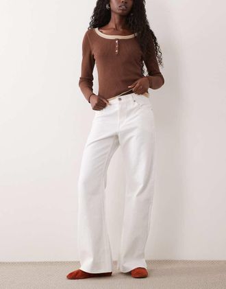 Levi's jean bootcut ample mi-long en denim &eacute;cru-Blanc