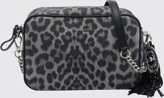 La Carrie Mini-Kameratasche aus Veloursleder mit Animal-Print und Charms
