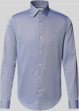 Calvin Klein Slim Fit Business-Hemd mit Logo-Stitching Modell Harrison