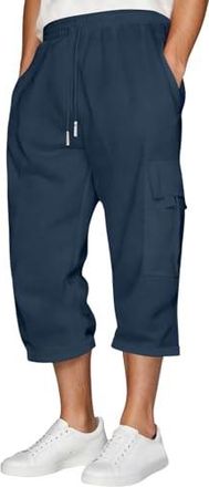 Generic Pantalon de jogging pour homme - Pantalon cargo d&eacute;contract&eacute; pour homme avec design de poche - Tissu extensible confortable - Coupe d&eacute;contract&eacute;e - V&ecirc;te