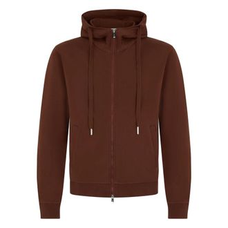 Fedeli Homme, Sweatshirts et sweats &agrave; capuche, Brun, Taille: M Sweat &agrave; capuche zipp&eacute;