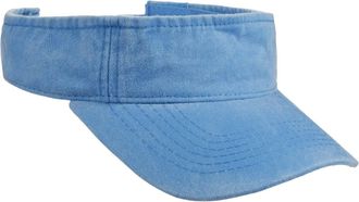 LIPODO Washed Cotton Visor Damen Herren Gr&ouml;&szlig;enverstellbar mit Klettverschluss 100% Baumwolle Fr&uuml;hjahr Sommer blau One Size