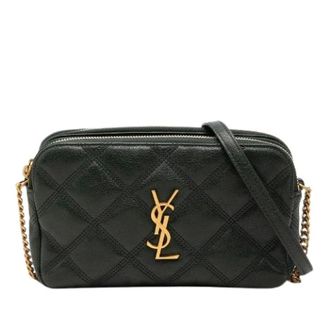 Saint Laurent Pre-owned Becky Leather Chain Shoulder Bag - Femme - Pre-owned - Vert - Taille: ONE Size