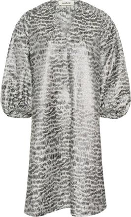 Soaked In Luxury Femme, Robes, Gris, Taille: 40 FR Animal Jacquard Midi Dress