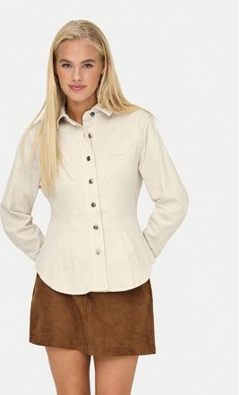 Only Jeanshemd Perla 15359156 Beige Slim Fit
