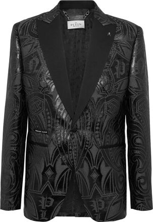 Philipp Plein Homme, Vestes, Noir, Taille: L Jacquard Lord Fit Blazer
