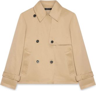 Fiorella Rubino Femme, Manteaux, Beige, Taille: 50 FR Trench-coat court crois&eacute;