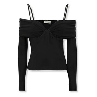 SIMKHAI Hazel Off Shoulder Top - - Tops - Damen - Schwarzk - L