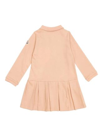 Moncler Logo-Detailed Stretch Cotton Dress - Pink