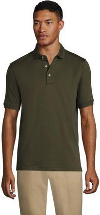 Lands End Supima Kurzarm-Polo, Classic Fit, Herren, Gr&ouml;&szlig;e:44-46 regular, Gr&uuml;n, Baumwolle, by Lands End